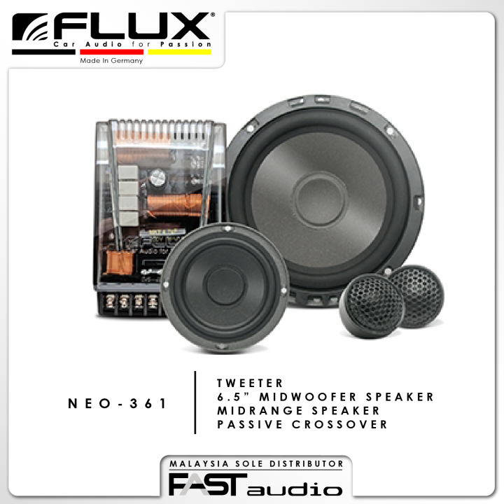 FLUX : NEO-360 / 3 - WAY COMPONENT CAR SPEAKER - [ FAST AUDIO ] | Lazada