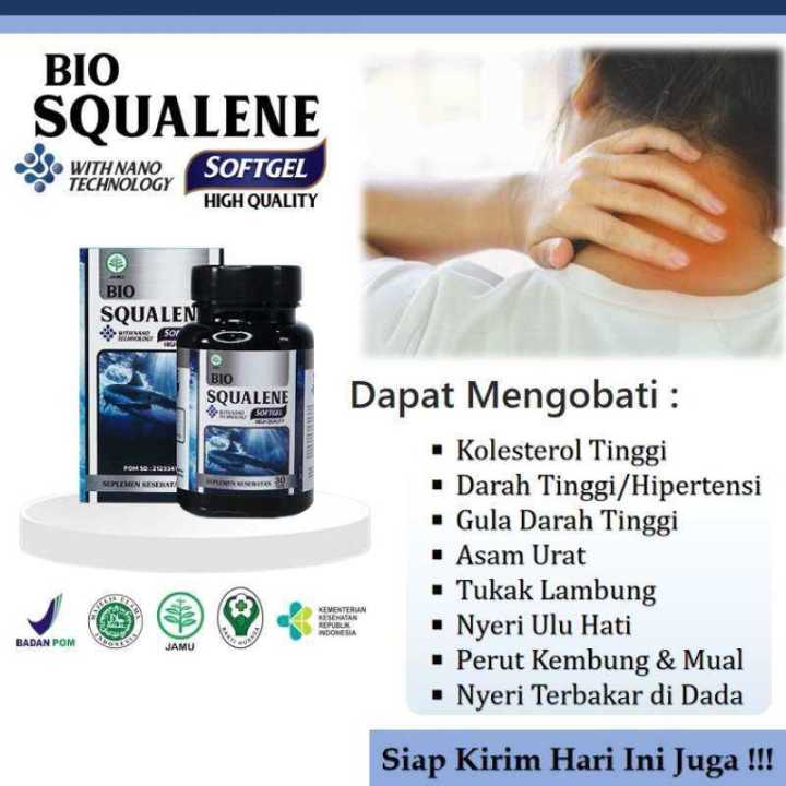 Bio Squalene Softgel 100% Original Shark Liver Oil Ekstrak Minyak Hati ...