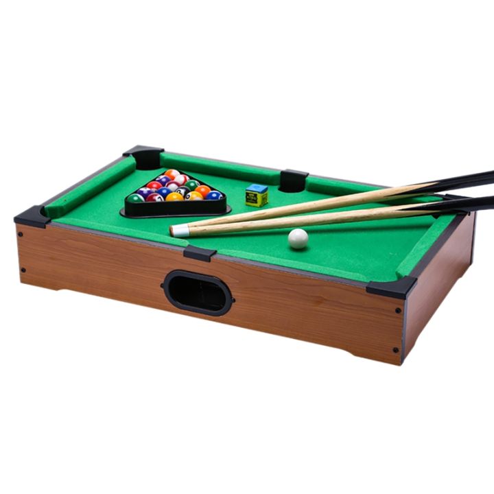 Mini Tabletop Pool Set- Billiards Game Includes Game Balls Sticks Chalk ...