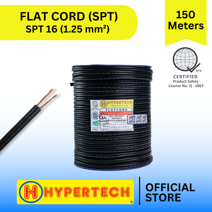 Hypertech FLAT CORD # 16/2 - 150meters - SPT - Pure Copper Electrical ...