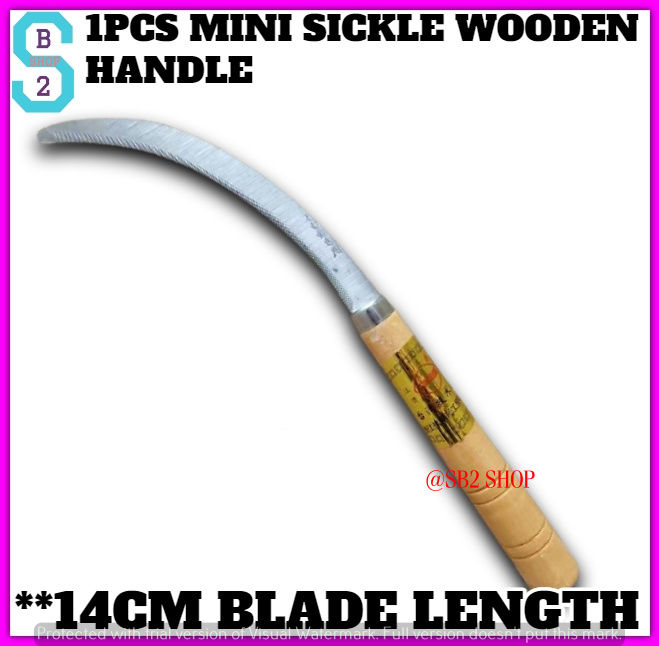SB2-1608 1PCS Mini Sickle Wooden Handle | Lazada PH