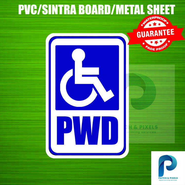 PWD Sticker PVC Metal Sheet Sign/Poster | Lazada PH
