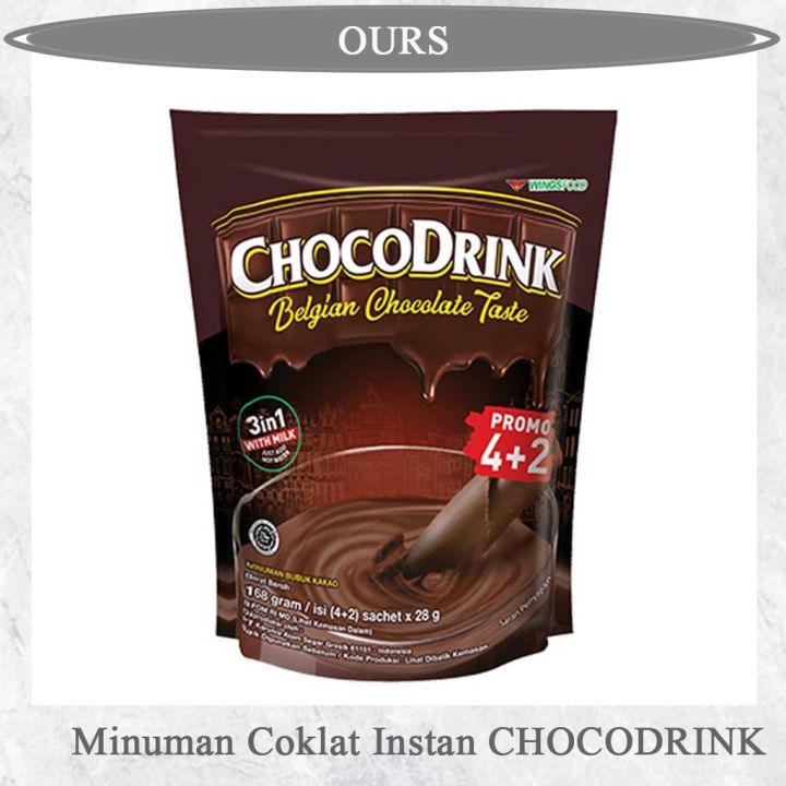 CHOCODRINK Belgian Chocolate Taste 4+1 x 28g | Lazada Indonesia