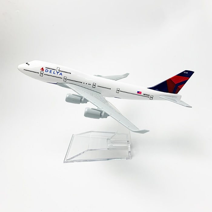 Yalinda Delta Air Lines B747 16cm model airplane kits child Birthday ...