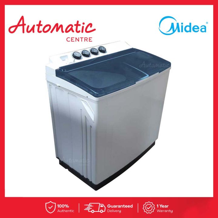 Midea MT100W130/WB 13kg Twin Tub Washer & Dryer with 15 Minutes Wash ...