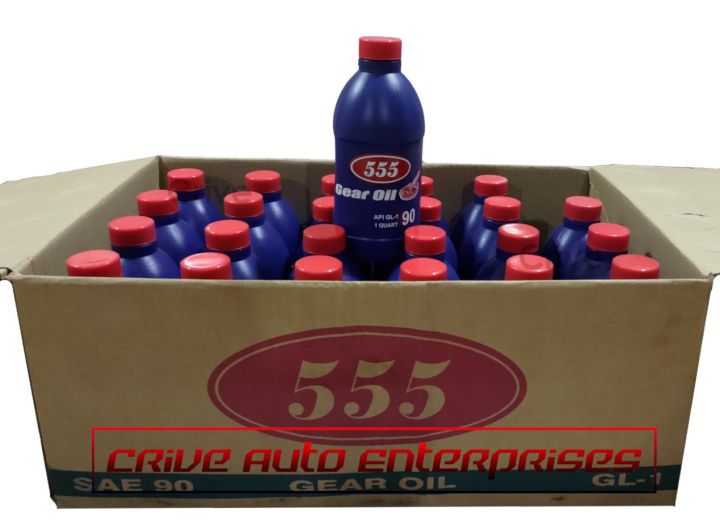 GENUINE 24pcs. 555 Gear Oil 90 (API GL-1) (1 Liter) (1L / 1qt) | Lazada PH