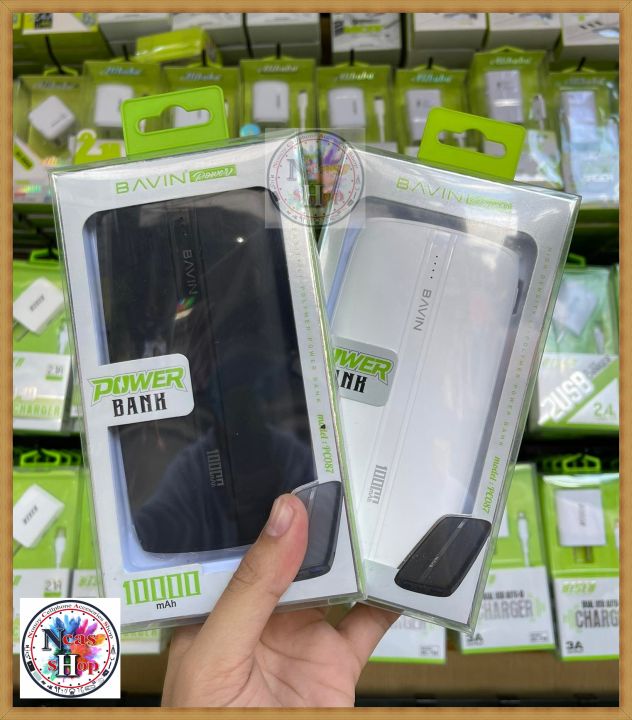 NCASH BAVIN PC087 10000mAh Slim Portable Size Power bank w/ Output ...