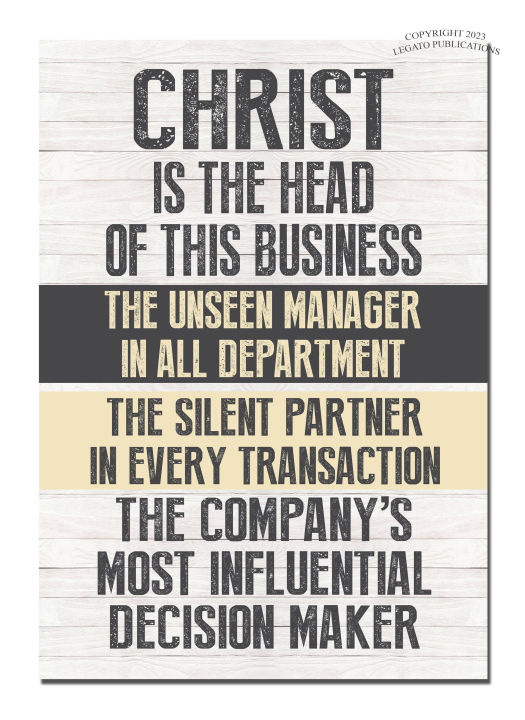 Wall Decor Home Decor Business CHRIST Is The Head Of This BUSINESS ...
