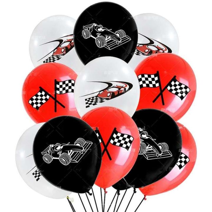 12Pcs Original Racing Car Theme Balloons Set 12 Inch Latex Balloon For ...