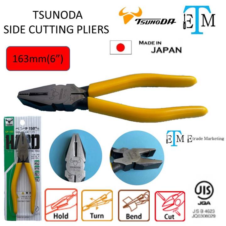 TSUNODA CP-150 SIDE CUTTING PLIERS 150mm (6”) MADE IN JAPAN | Lazada