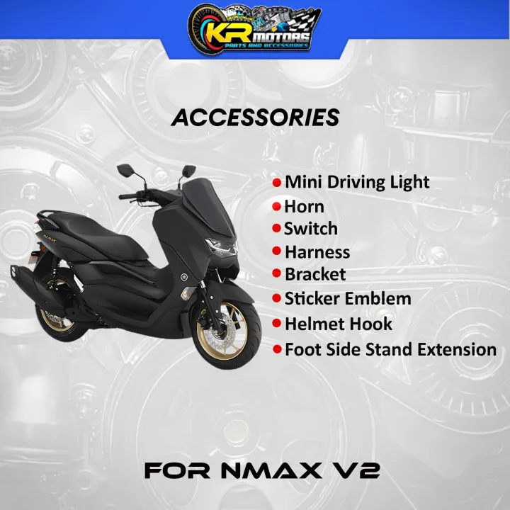 NMAX V2 ACCESSORIES FOR MOTORCYCLES - MINI DRIVING LIGHT/HORN/SWITCH ...