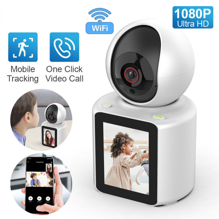 Call Intelligent Wifi IPS Screen FHD 1080P One Click IP Camera ...