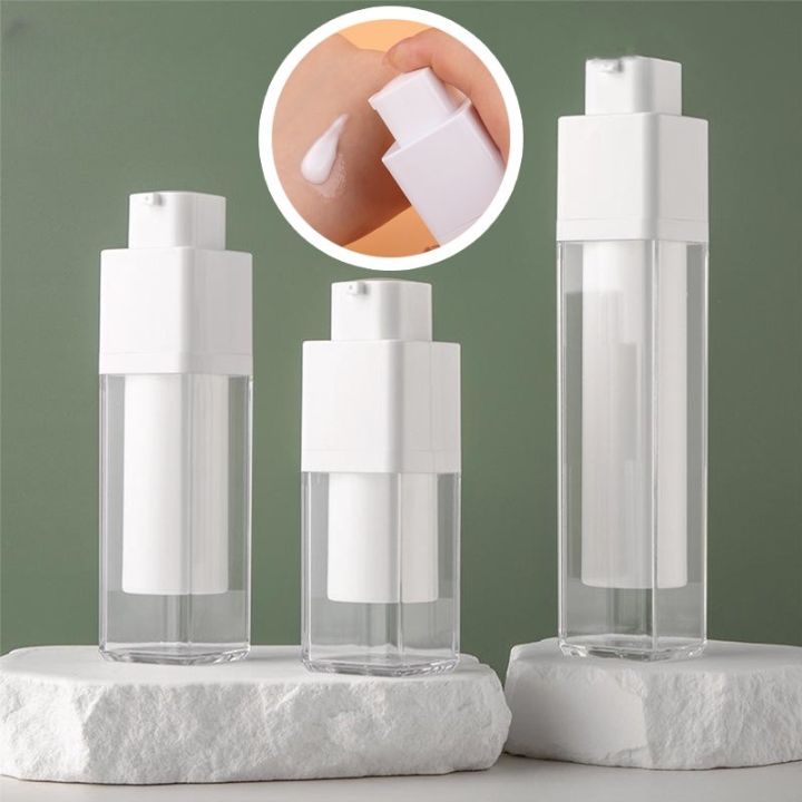 15/30/50ml Square Rotating Refillable Vacuum Bottle Cream Lotion ...