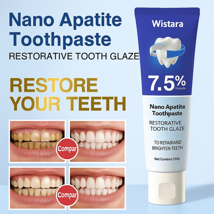 7.5% Nano-Hydroxyapatite Restorative Toothpaste Teeth Whitening ...