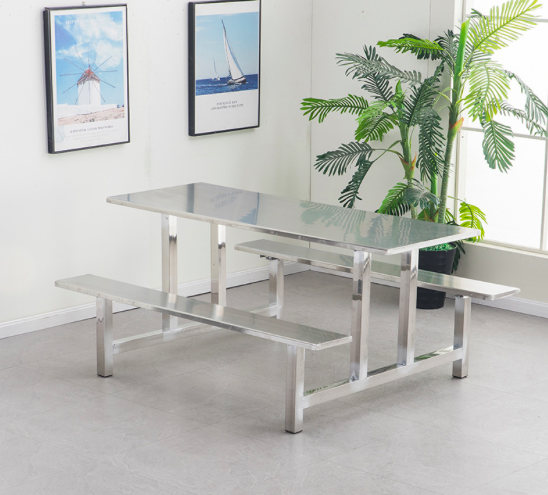 200*60cm Canteen dining table and chair combination school student ...