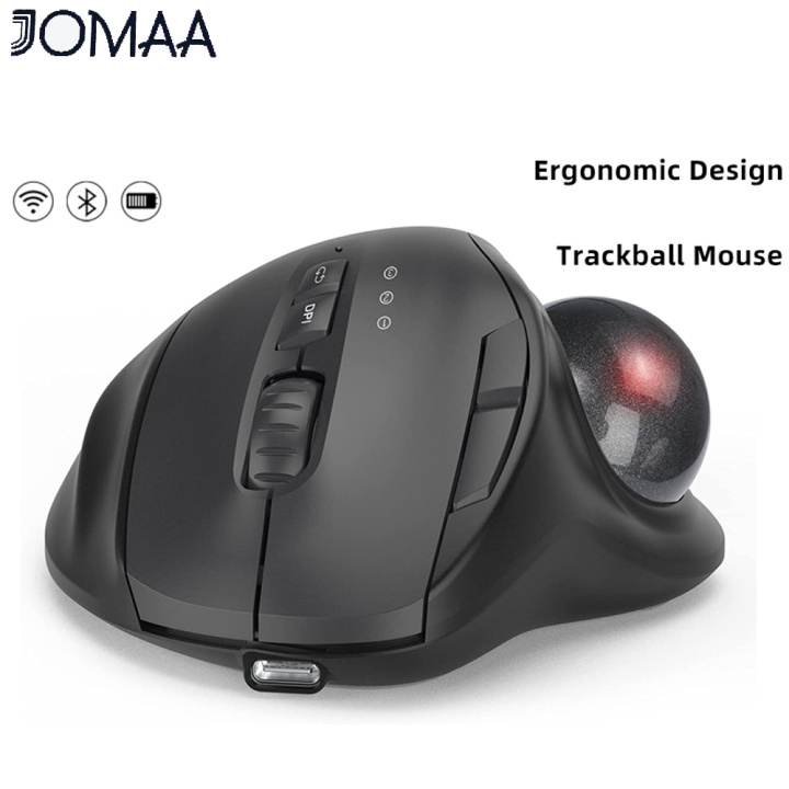 JOMAA Trackball Mouse Wireless Mouse Ergonomic Design mouse with 2.4G ...