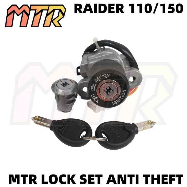 MTR Brand Ignition Switch Set Anti Theft for Raider 110/150 Lock Set ...