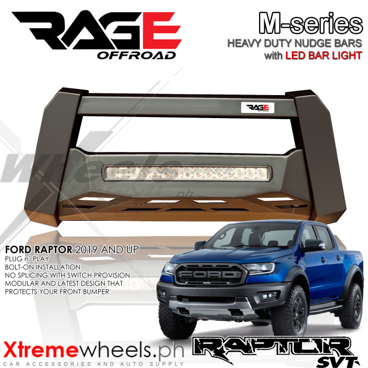 Ford Raptor 2019 to 2025 RAGE M series NUDGE BAR / BULL BAR front ...