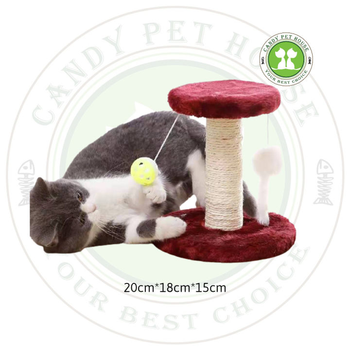 Cat Scratcher Circle For Cat Mouse+Ball Beige/Grey/Red 20*18*15CM | Lazada