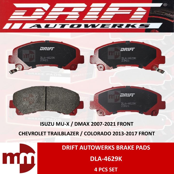 DRIFT AUTOWERKS Brake Pads for ISUZU MU-X / D-MAX 2007-2021 / CHEVROLET TRAILBLAZER, COLORADO ...