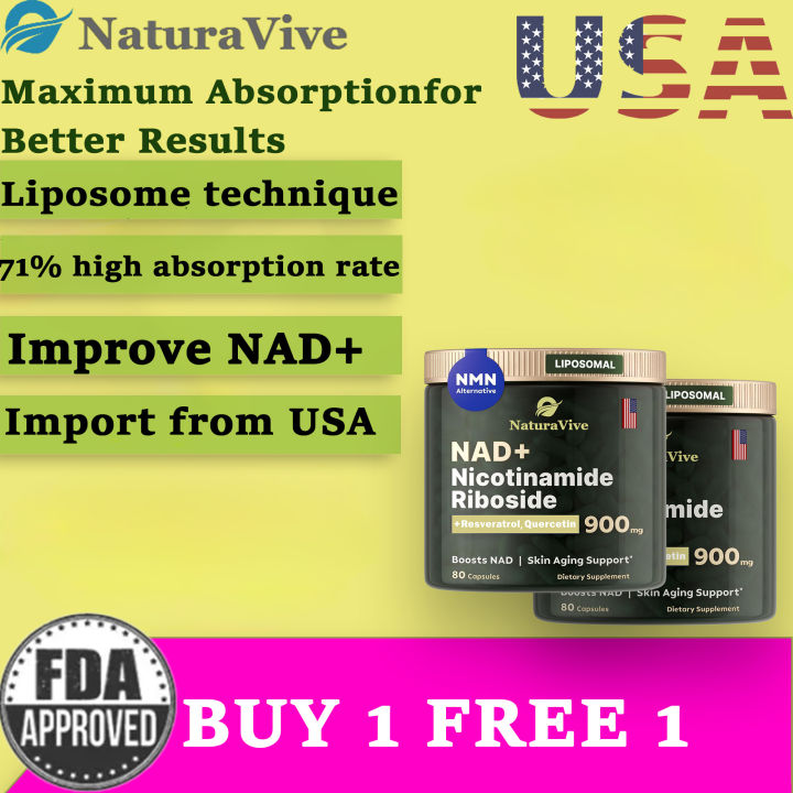 NaturaVive efisien NAD+nicotinamide riboside supplement - meningkatkan ...