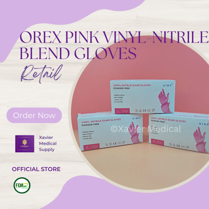 OREX Pink Vinyl-Nitrile Blend Retail (Sold per Box) | Lazada PH