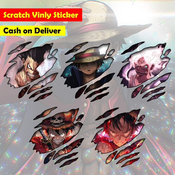 Scratch Sticker ANIME BUY 2 GET 1 LUFFY One Piece WATERPROOF and ...