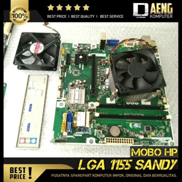 Motherboard Mainboard Mobo PC Merk HP Socket 1155 Lengkap heatsing Fan ...