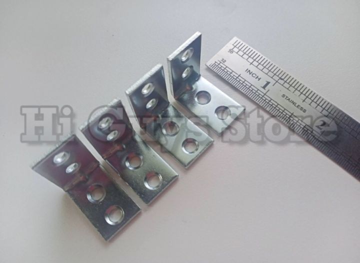 4 pcs (1 inch) Single size Metal Heavy Duty FREE Screws L Shape Steel ...