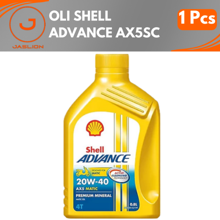 OLI SHELL MATIC AX5SC 20W40 800ML YAMAHA HONDA SUZUKI SHELL | Lazada ...