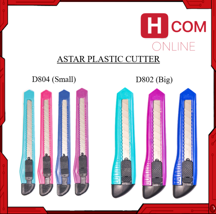 ASTAR Plastic Cutter Pen Knife D804 (Small) / D802 (Big) | Lazada