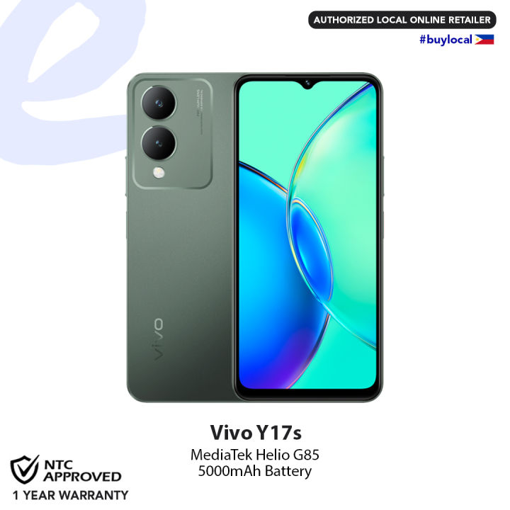 Vivo Y17s | 6.56" HD+ | IP54 Dust & Splash Resistant | 4GB+128GB | MediaTek Helio G85 | Lazada PH