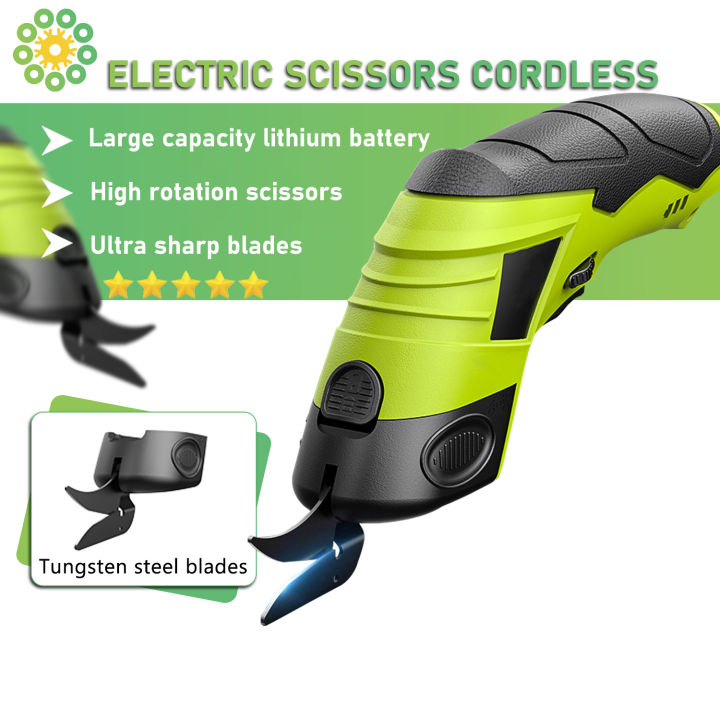 Greenartery Electric Scissors Cordless Rechargeable Auto Cutter Tailors ...