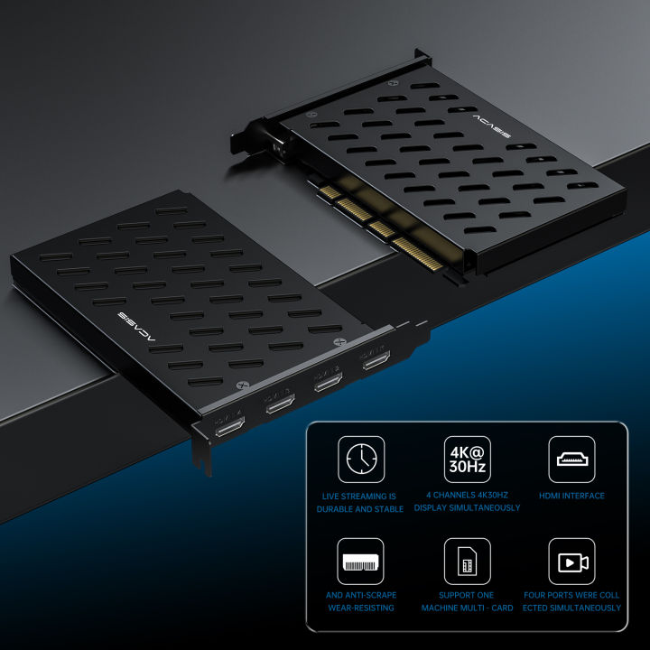 Acasis Quad 4K Built-in HDMI Gaming Video Capture Card for Computer ...