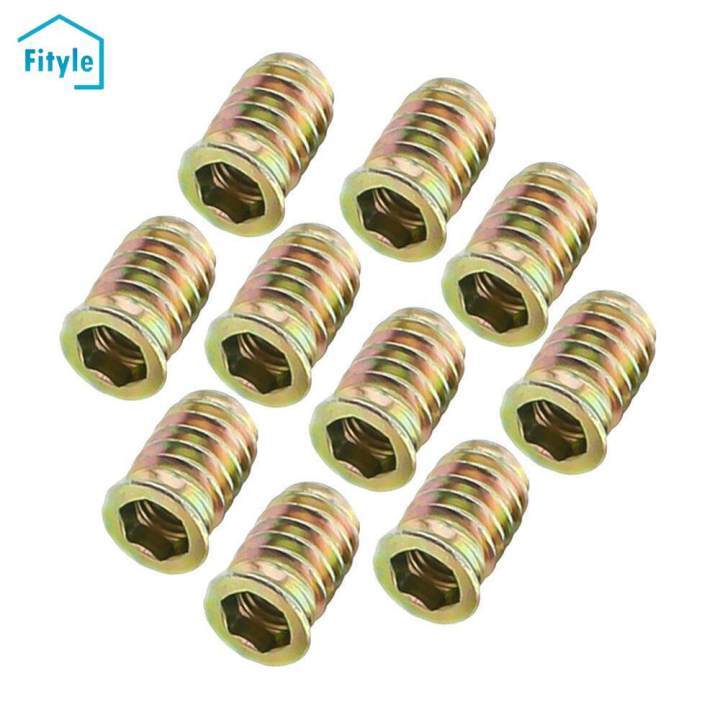Fityle 10Pcs M6 M8 Type E Insert Nut Interface Screws For Wooden ...