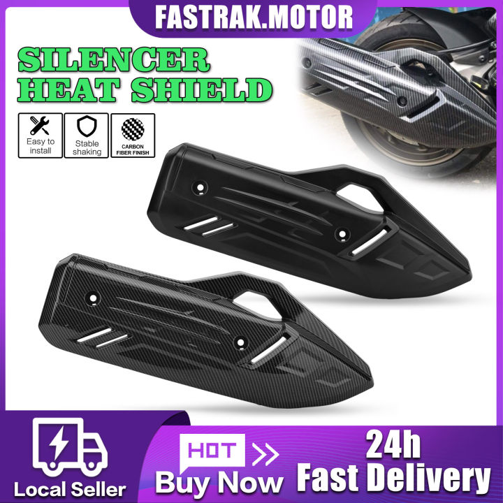 Motorcycle Exhaust Muffler Carbon Heat Guard muffler cover Protector For Honda PCX 160 / Click ...