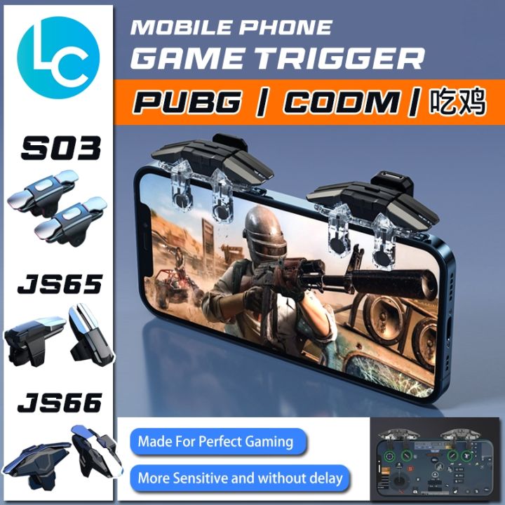 JS66 JS65 S03 Mobile Phone Game Controller Gaming Trigger for PUBG Aim Shooting L1R1 Key Button ...