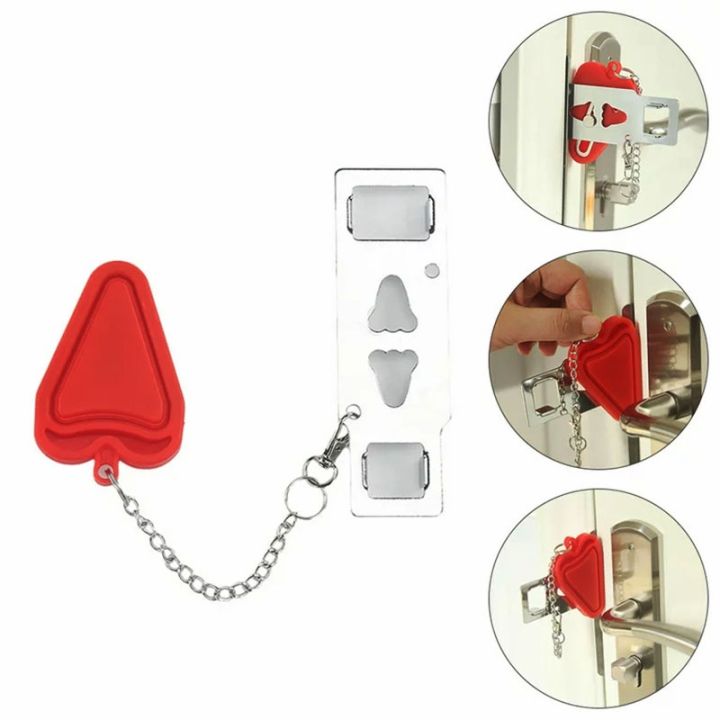 Heavy Duty Stainless Steel Portable Door Lock Anti Theft Safety Latch ...