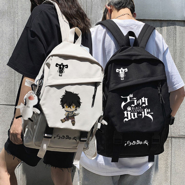 Black Clover Anime Peripheral Backpack Fashion All-match Japanese ...