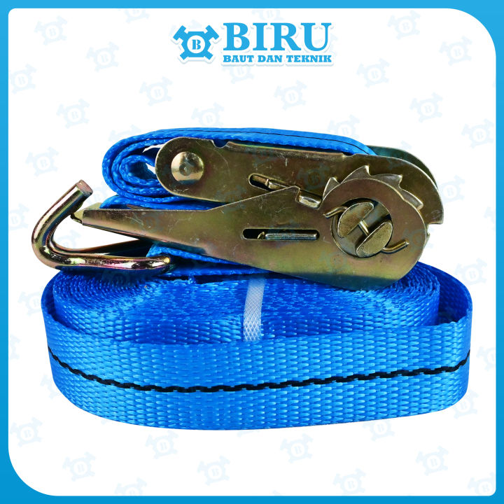 Webbing Cargo Lashing Belt WIPRO 1 Ton x 6 Meter Biru | Lazada Indonesia