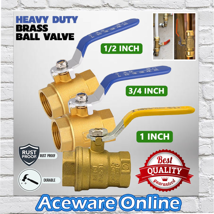 1/2 3/4 1 Inch Brass Ball Valve Brass Fitting Ball Mini Water Pipe ...