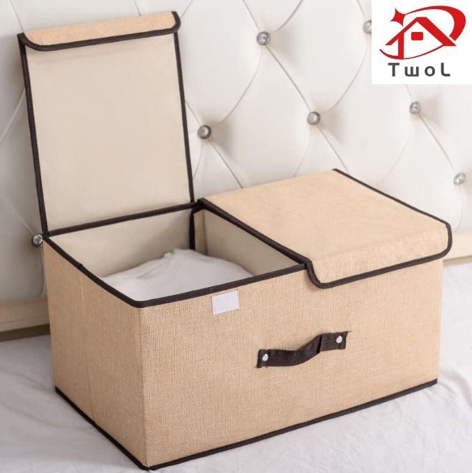TwoL Multifunction Double Folded Storage Box Garment Cloth Wardrobe ...