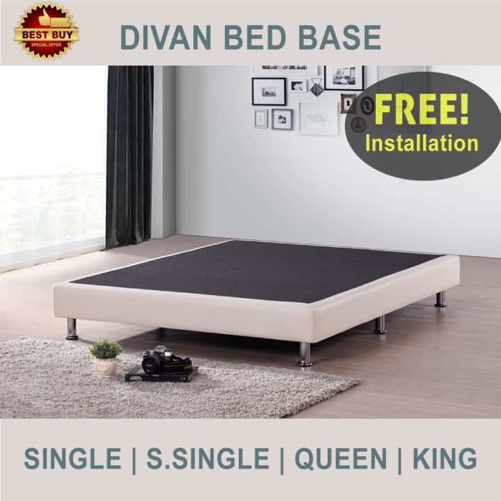 [Free Installation] Durable Divan Bed Base | PVC Bedframe with Metal ...
