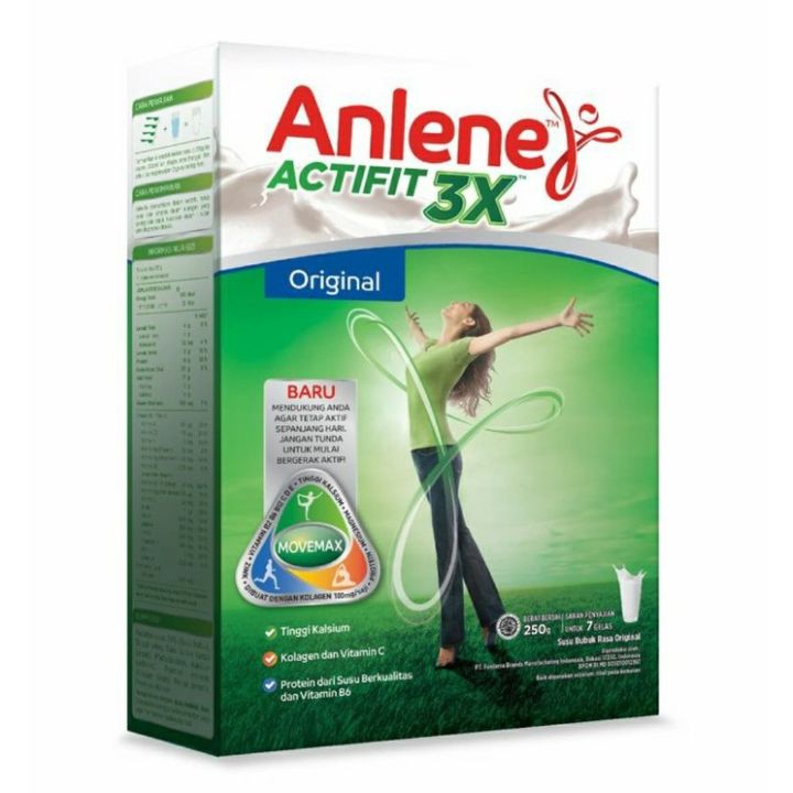 ANLENE ACTIFIT 3X 230 GRAM/ Susu Anlene actifit Kemasan Box ( 230 gr ...