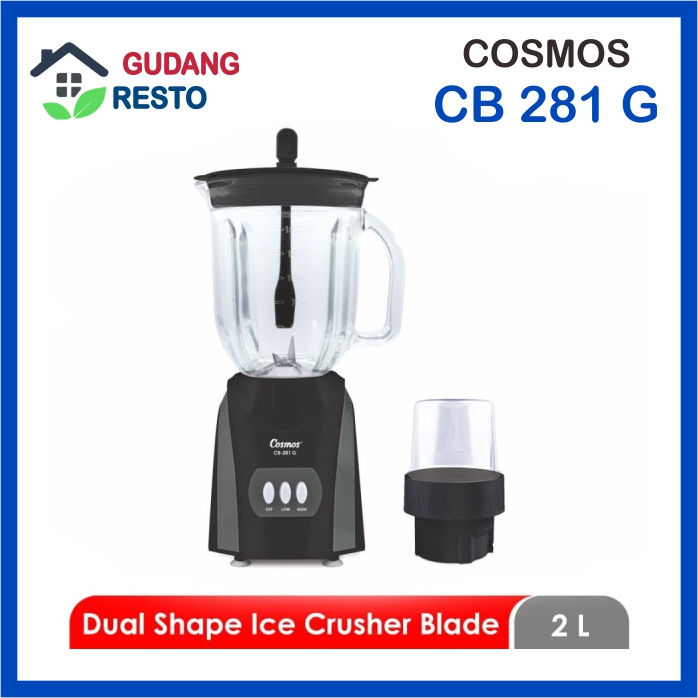 COSMOS CB 281 G / P BLENDER 2 IN 1 281G 281P CB281 GELAS KACA / PLASTIK ...