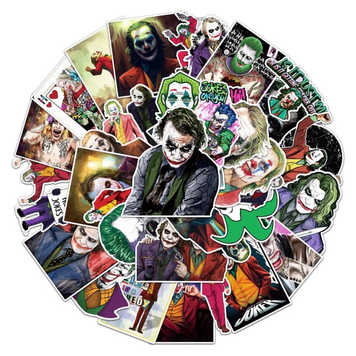 50Pcs/Set Joker Graffiti Waterproof Sticker Movie Star DIY Decorative ...