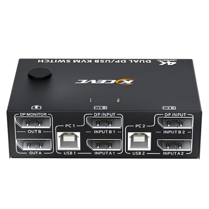 8K Dual Monitor KVM Switch,Displayport 1.4 KVM Switch 2 Monitors 2 ...