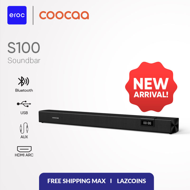 Eroc X Coocaa S100 Soundbar 100W 2.1CH Built In Subwoofer 5.0 Wireless ...