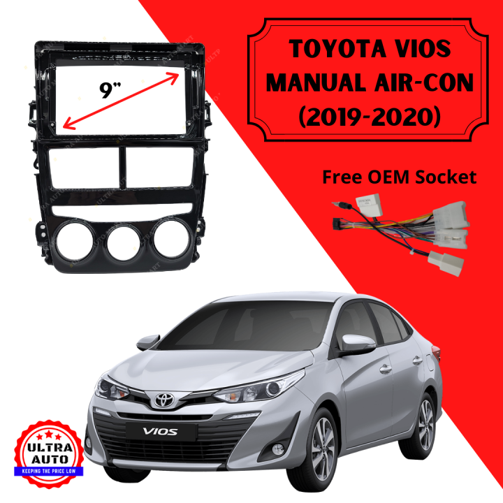 (Toyota Vios & Yaris 2019 2020)(Auto Aircon) 9" Android Player Custom ...