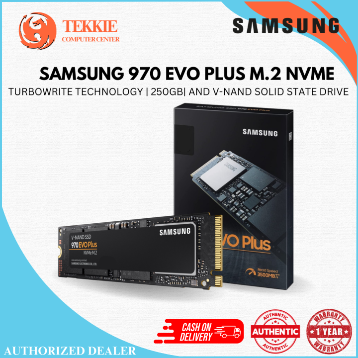 SAMSUNG 970 EVO PLUS M.2 NVME 250GB TURBOWRITE TECHNOLOGY AND V-NAND ...